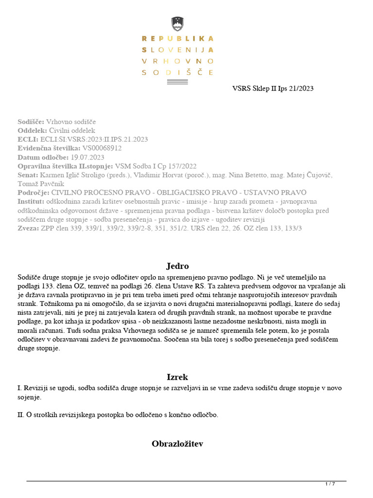 VSRS Sklep II Ips 21 2023-19.07.2023 | PDF VSRS Sklep II Ips 21 2023-19.07.2023 | PDF