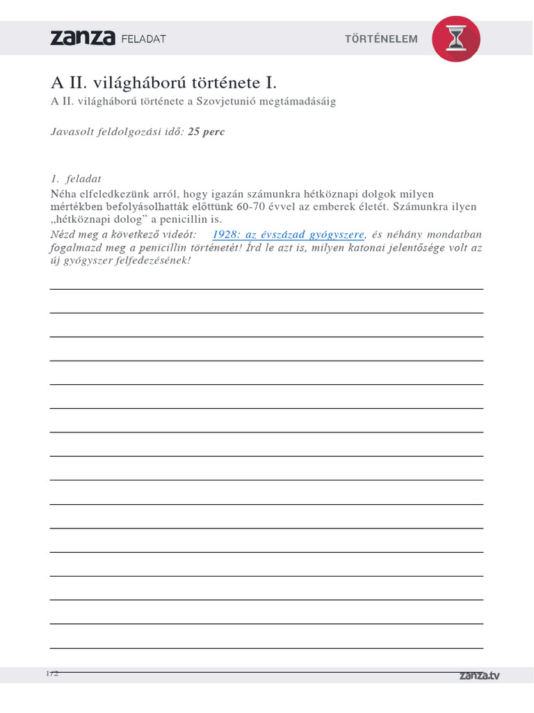 274 Tortenelem Feladatlap 1 | PDF