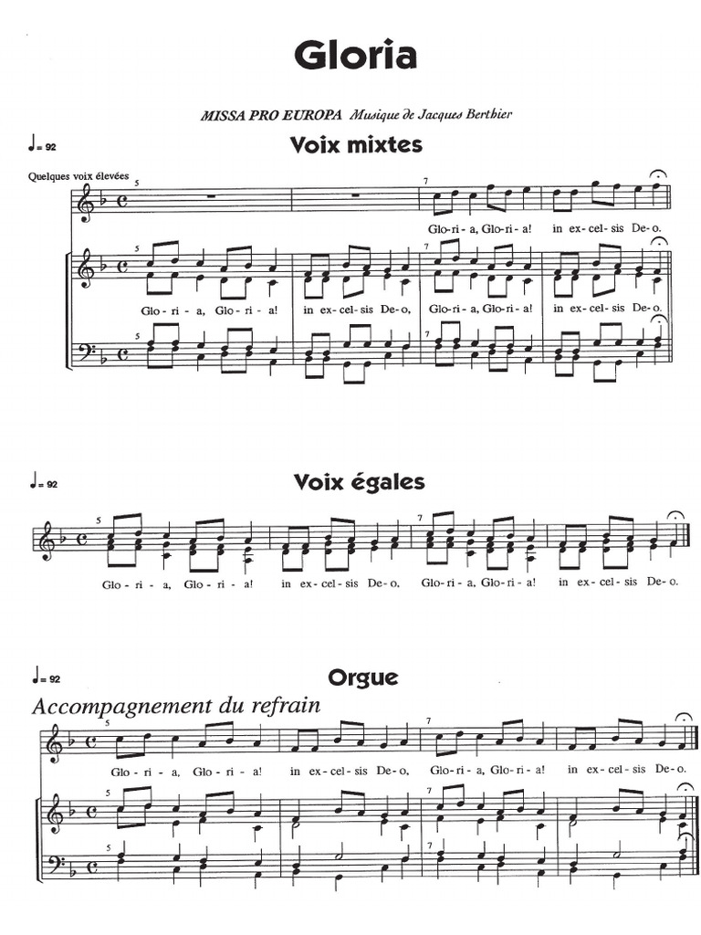 003 Gloria Missa Pro Europa | PDF