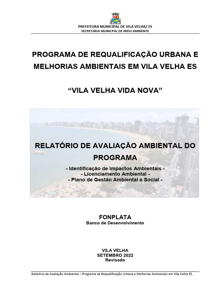 Relatorio Ambiental - Setembro 2022 PMVV | PDF | Desperdício | Ambiente ...