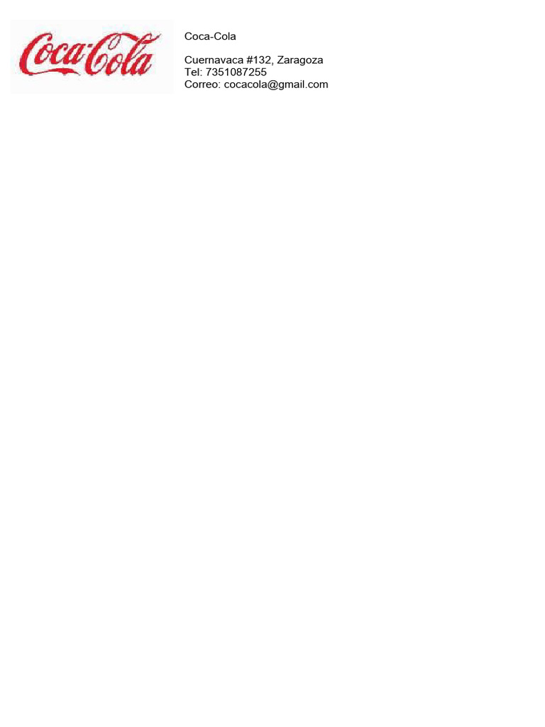 Coca Cola Membrete | PDF
