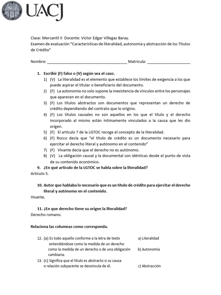 Examenmercantil | PDF | Instrumento negociable | Justicia