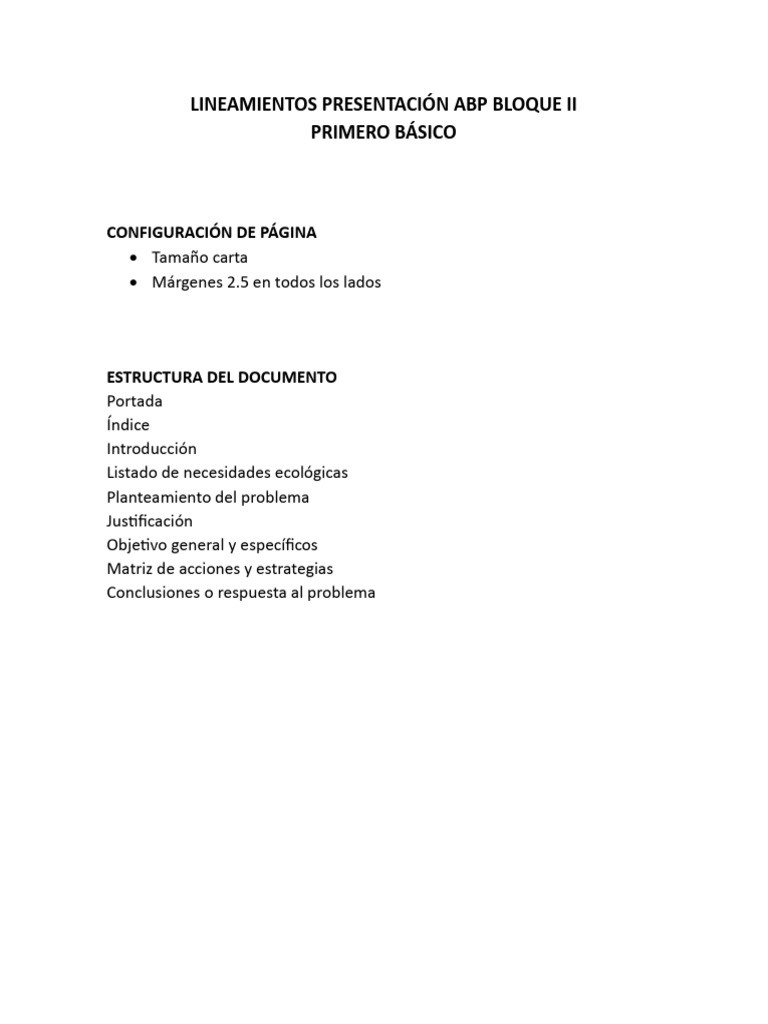 Lineamientos Abp Bloque Ii Primero Básico | PDF