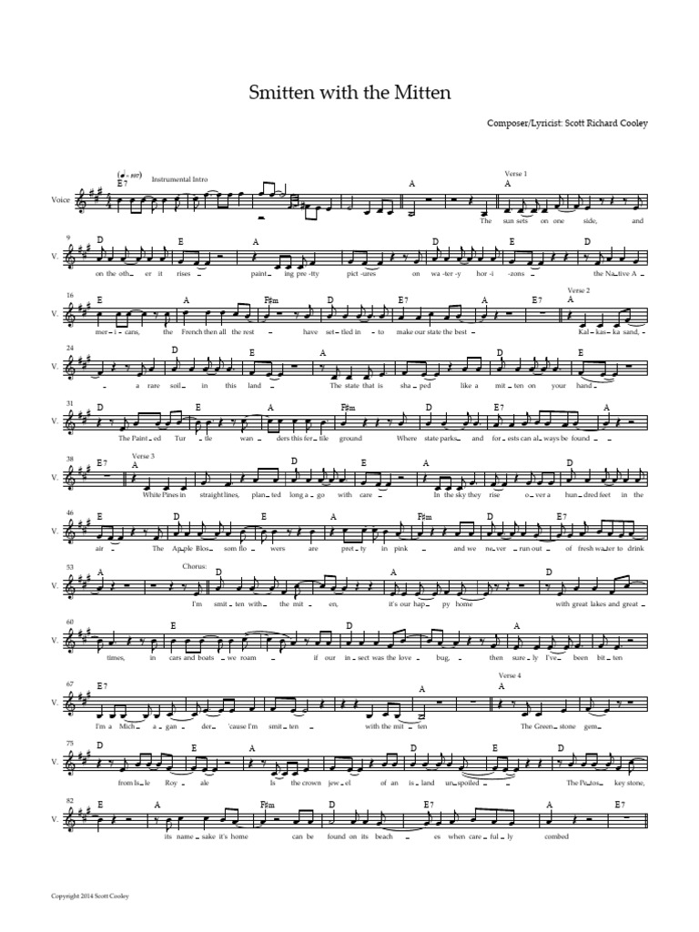 "Smitten With The Mitten" by Scott Cooley - Sheet Music | PDF
