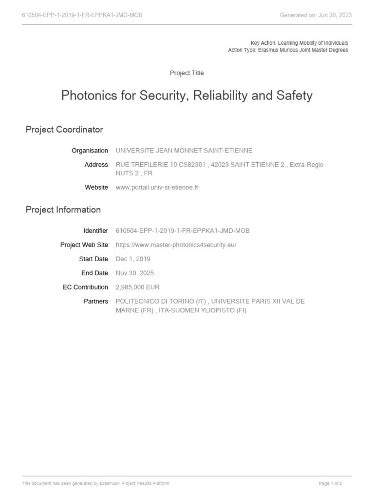 Project 610504 EPP 1 2019 1 FR EPPKA1 JMD MOB | PDF