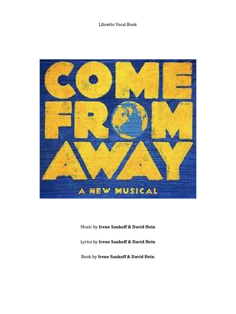 Libretto - Come From Away - Sheet1 | PDF | Language Arts & Discipline