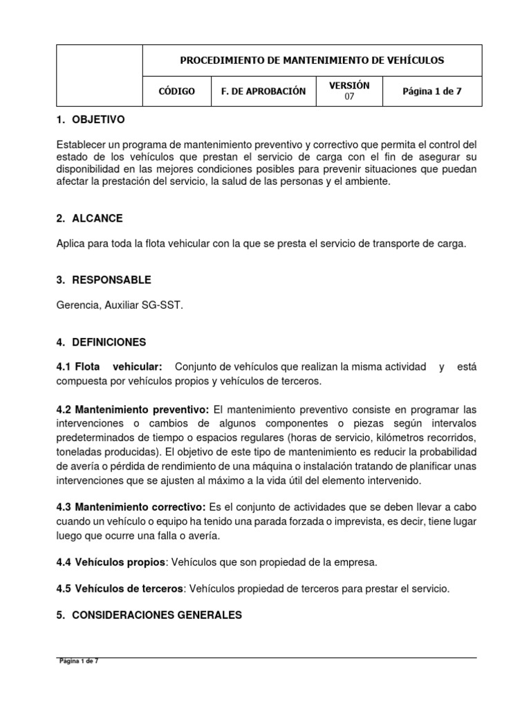 Mantenimiento de Vehiculos | PDF