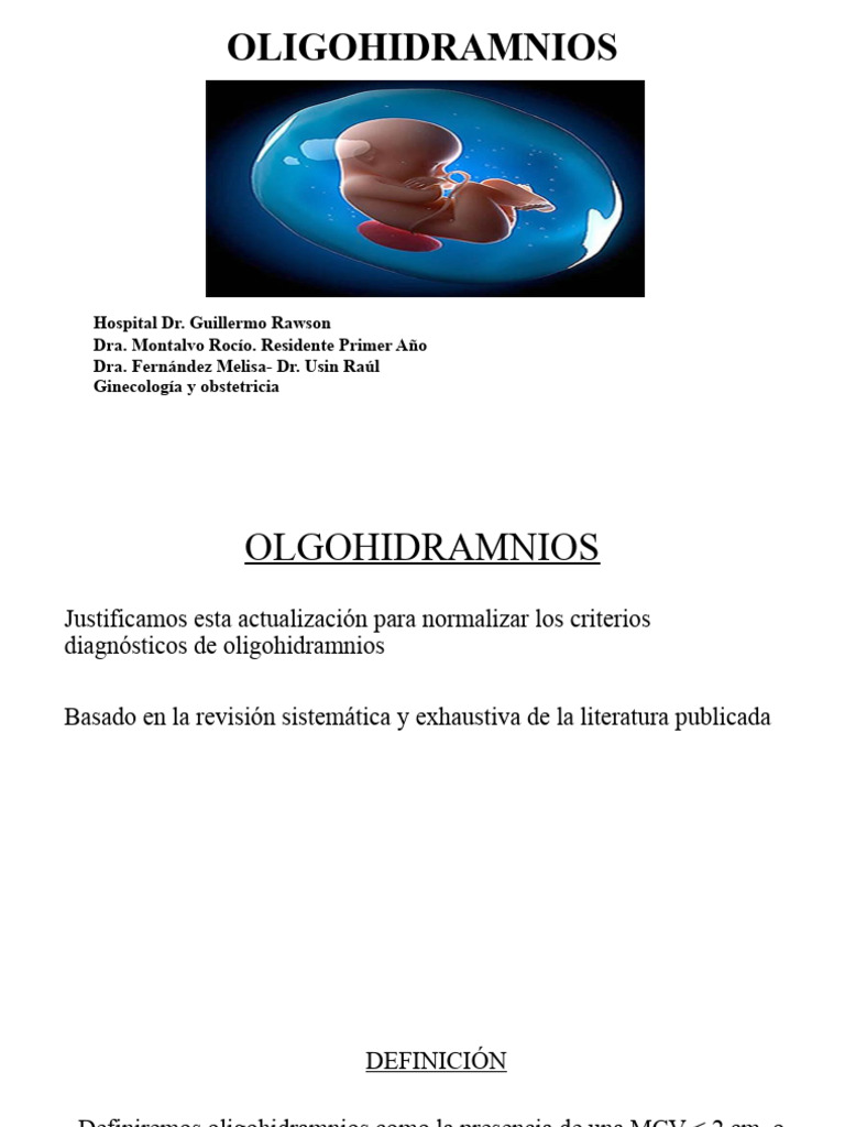 8- Oligohidramnios en Gestación Única | PDF | Parto | El embarazo
