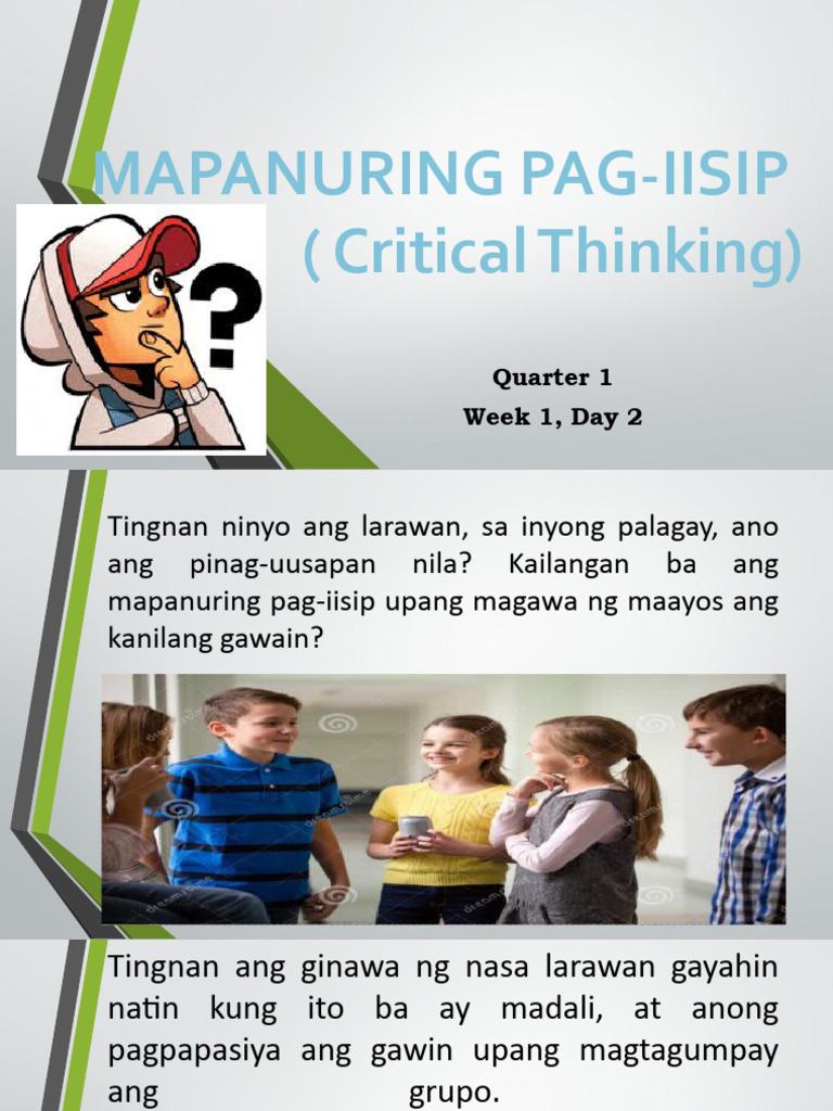 Day 2 Mapanuring Pag-Iisip | PDF