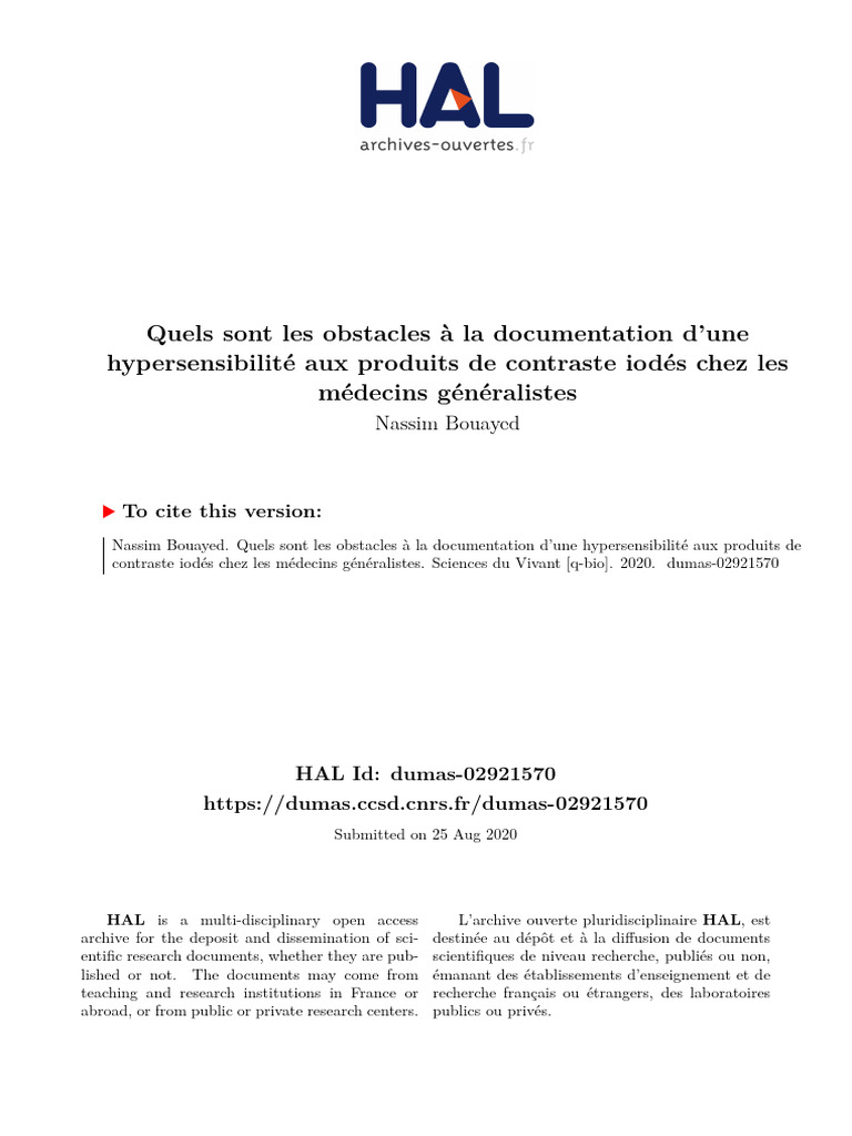 These Complete Bouayed | PDF | Allergie | Iode