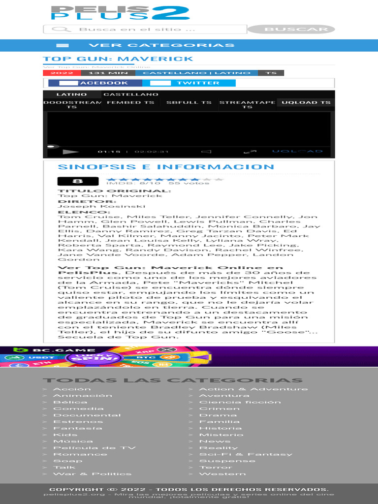 Top Gun Maverick Online - PelisPlus | PDF