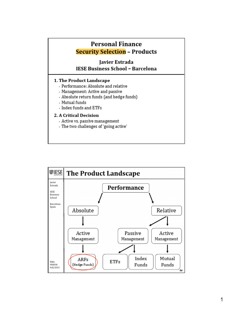 PERFIN Session3 Slides | PDF | Exchange Traded Fund | Private Sector