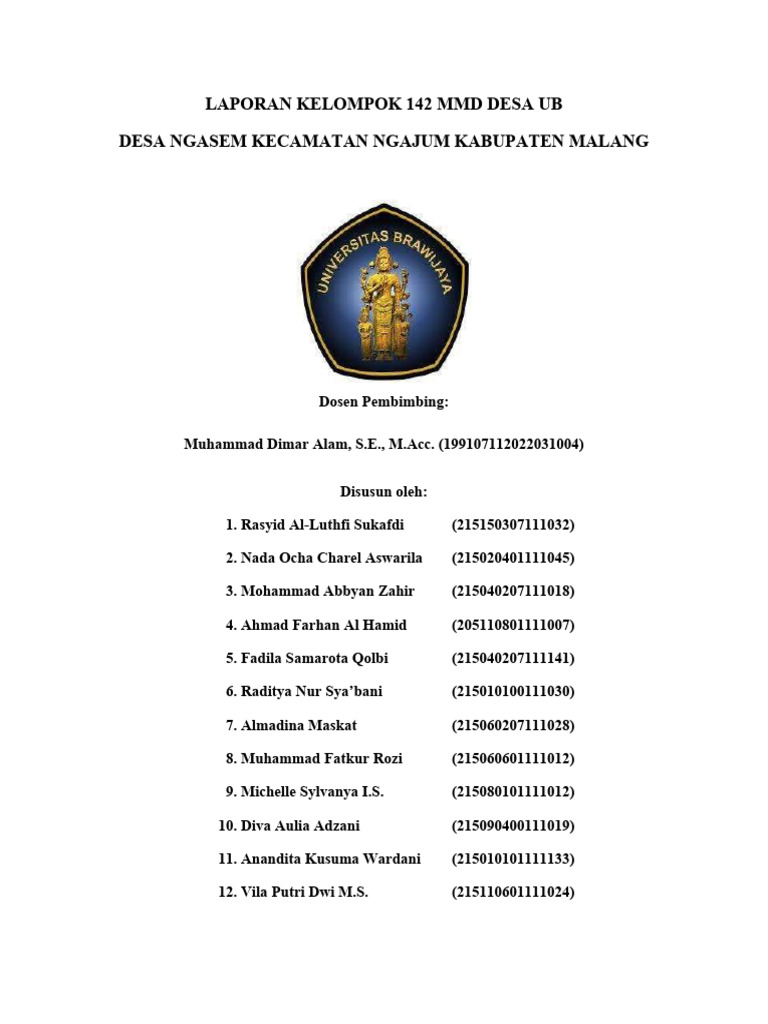 Laporan Kelompok MMD Kelompok 142 | PDF