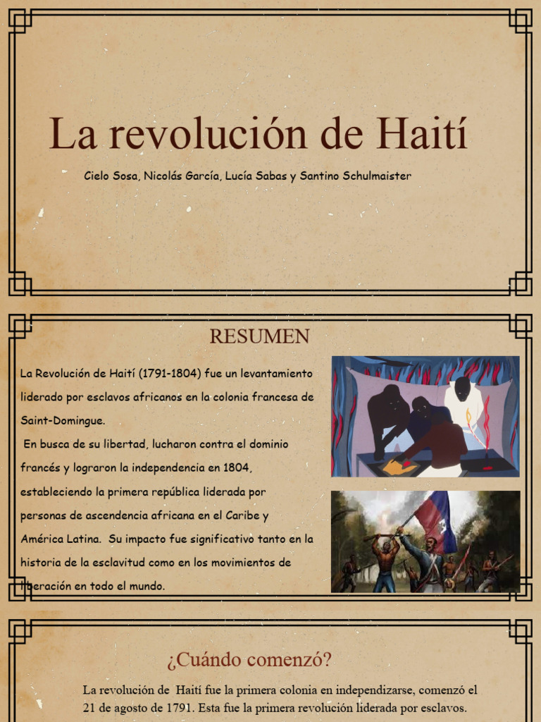 Revolución Haitiana: Libertad y Resistencia | PDF | Haití | Esclavitud