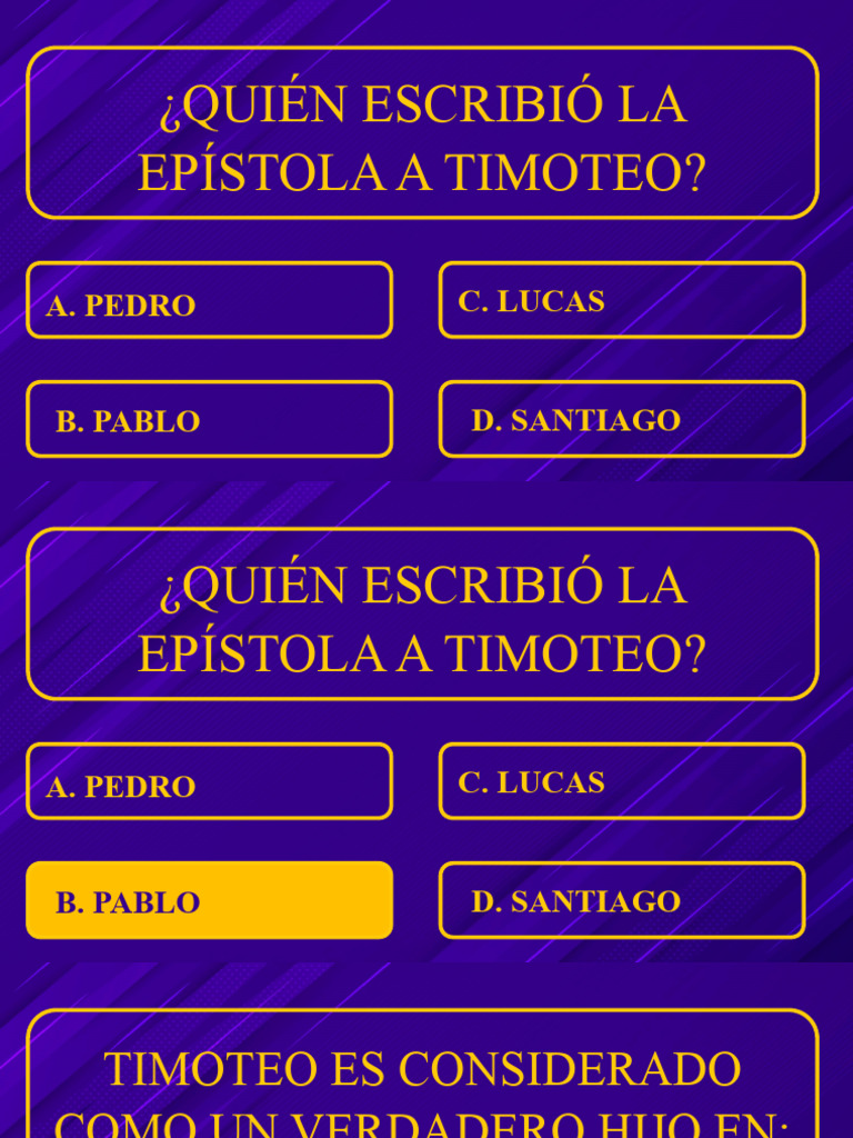 Preguntas de 1 de Timoteo | Descargar gratis PDF | Pablo el apóstol | Jesús