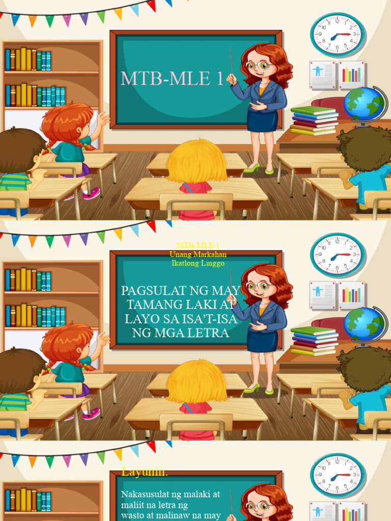 MTB Q1W3 D5 Pagsulat NG May Tamang Laki at Layo Sa Isat Isa NG Mga Letra | PDF