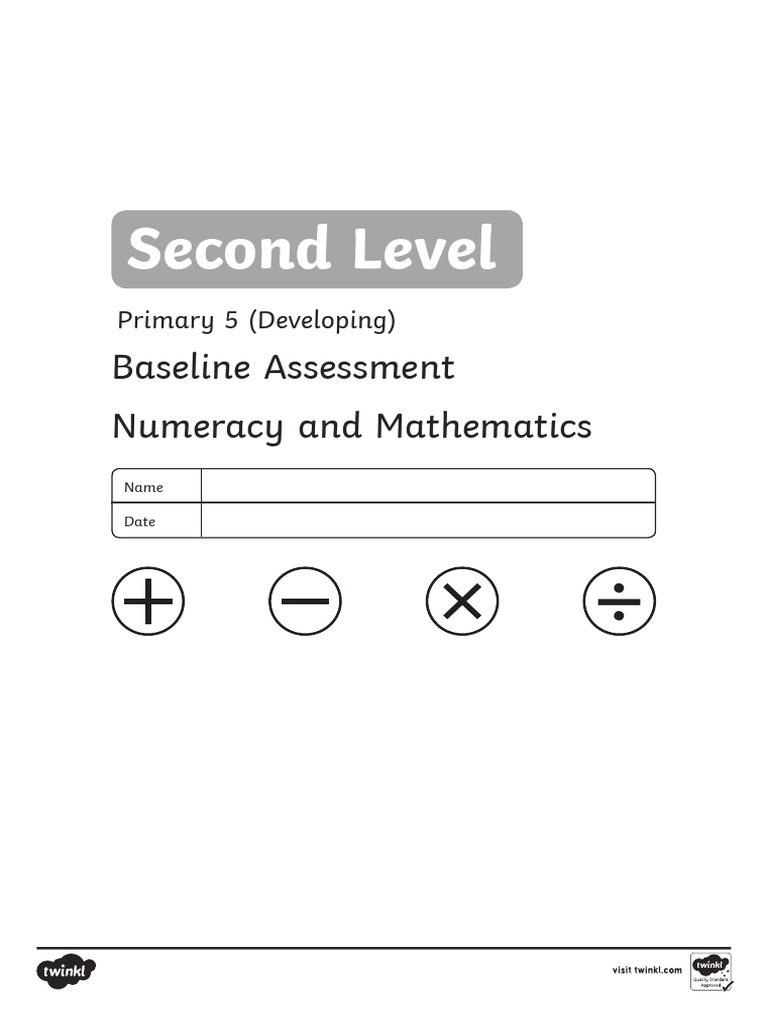 PYP 5 Baseline Maths Test - Ver - 10 | PDF | Mathematics | Science