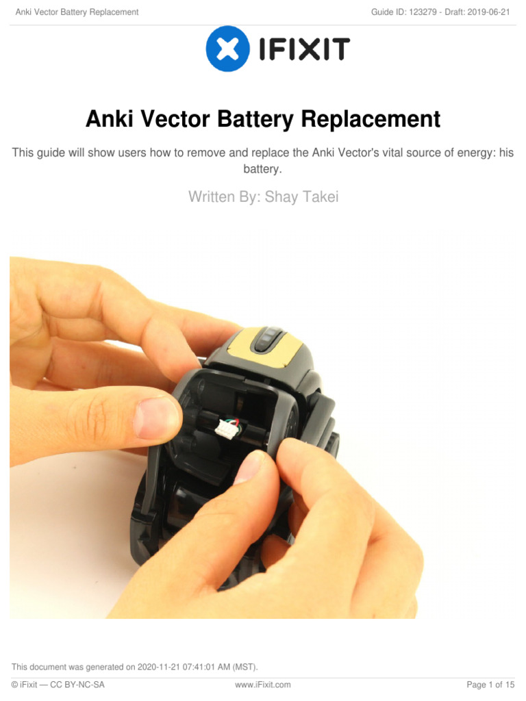 Anki Vector Battery Replacement | PDF | Electronics | Electrical ...