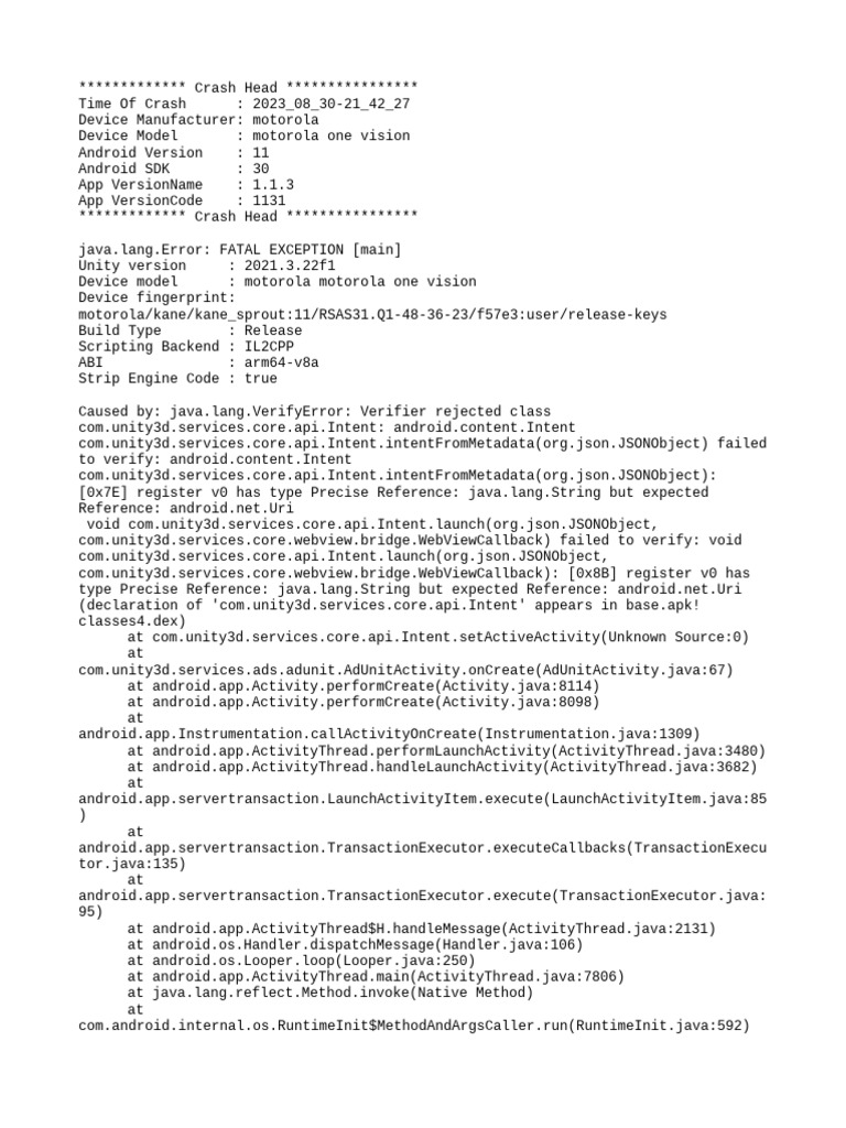 Mod Menu Crash 2023 08 30-21 42 27 | PDF | Android (Operating System ...