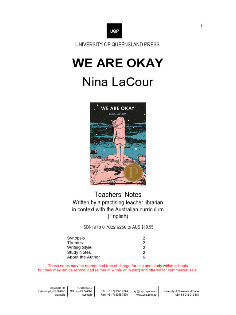 WE ARE OKAY Nina LaCour | PDF