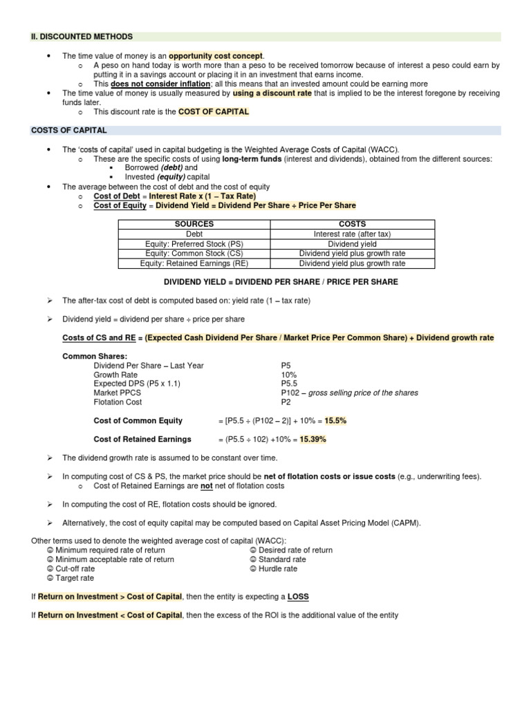6 Capital Budgeting - Discounted | PDF | Net Present Value | Internal Rate Of Return