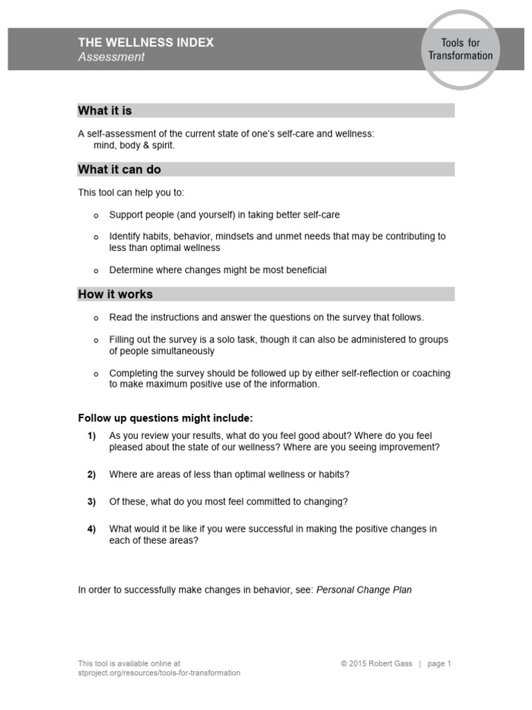 Wellness Index | Download Free PDF | Caffeine | Sleep