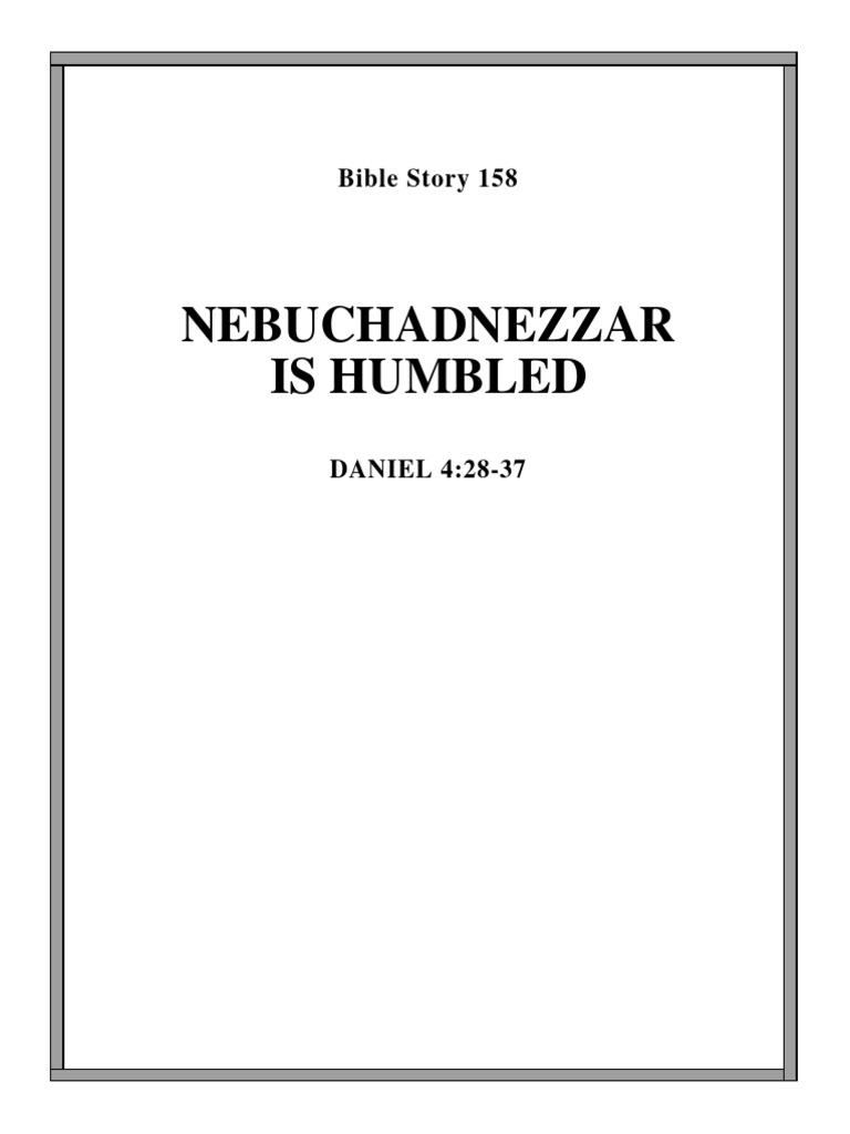 Nebuchadnezzar Is Humbled | PDF | Nebuchadnezzar Ii | Religious Belief ...