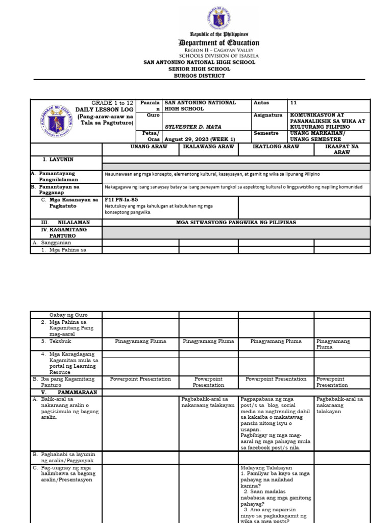 DLL KPWKP W1 - 2ND Quarter | PDF