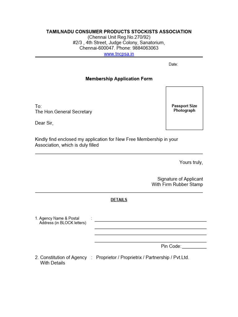 Membership Form | PDF