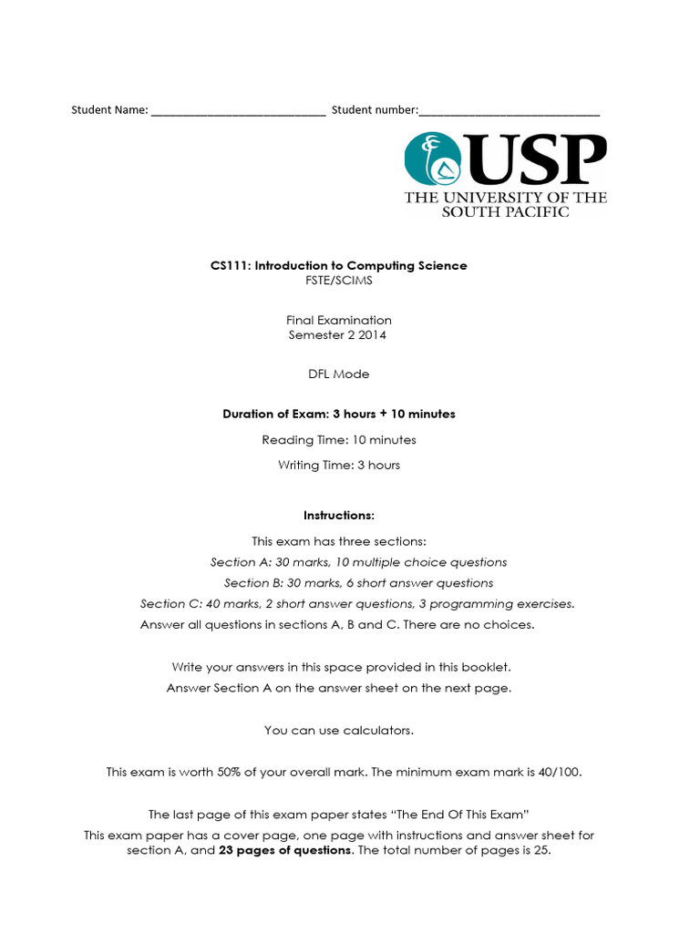 Exam 2014 S 2 Guide | PDF | Parameter (Computer Programming) | Computer ... Exam 2014 S 2 Guide | PDF | Parameter (Computer Programming) | Computer ...