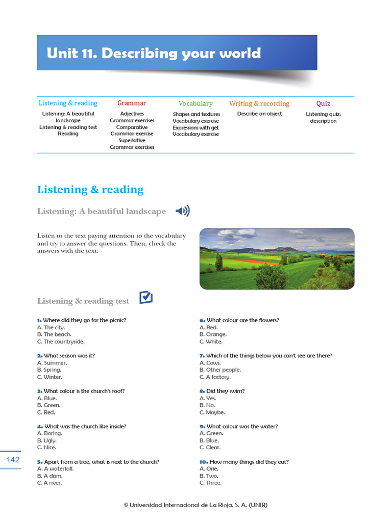 Unit11 English 2 | PDF | Adjective | Noun