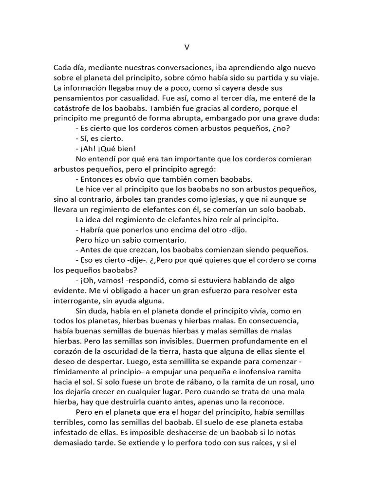 Lecciones del Principito sobre Baobabs | PDF | El Principito