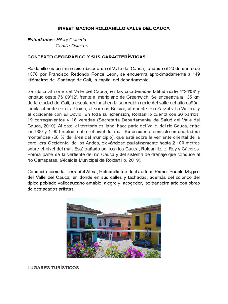 Roldanillo: Pueblo Mágico del Valle del Cauca | PDF | Viajes y turismo