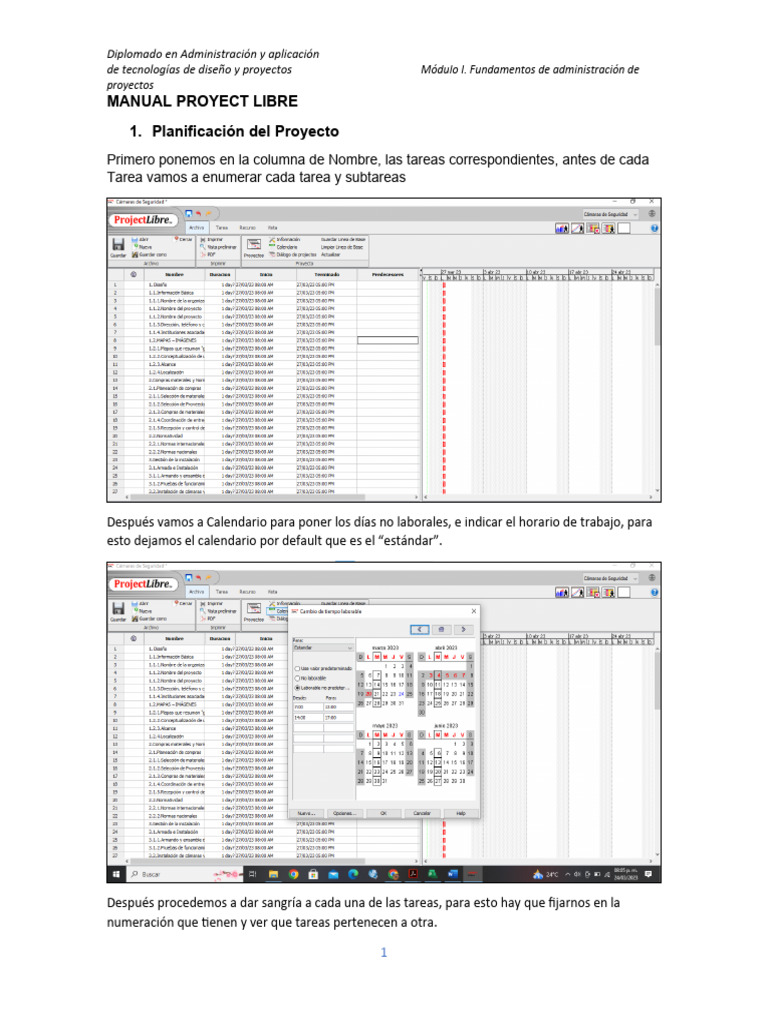 MANUAL PROYECT LIBRE - Ejercicio2 | PDF | Informática