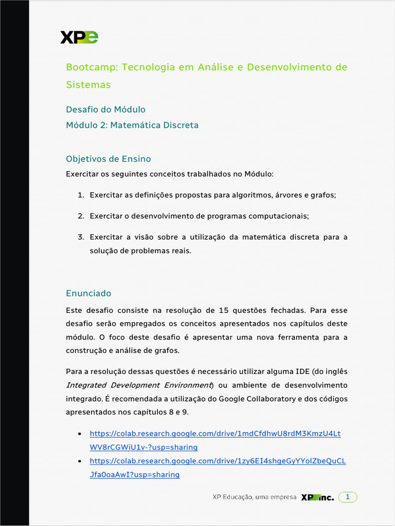 Enunciado Do Desafio - Módulo 2 - Bootcamp Desenvolvedor (A) Web ... Enunciado Do Desafio - Módulo 2 - Bootcamp Desenvolvedor (A) Web ...