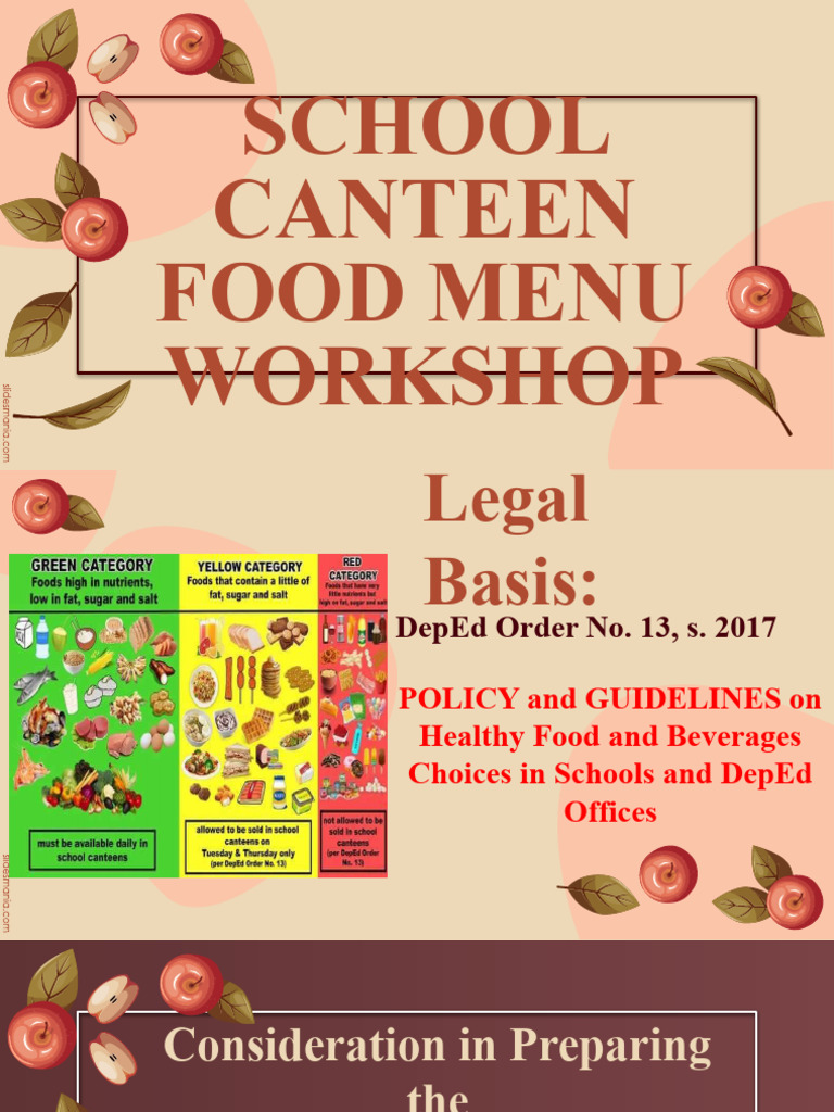 School Canteen Menu | PDF | Menu | Nutrition