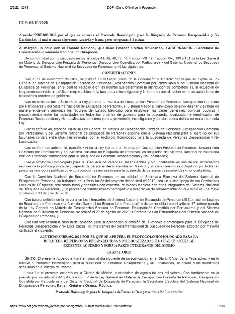 Protocolo Homologado para La | PDF | Convenio europeo de derechos ...