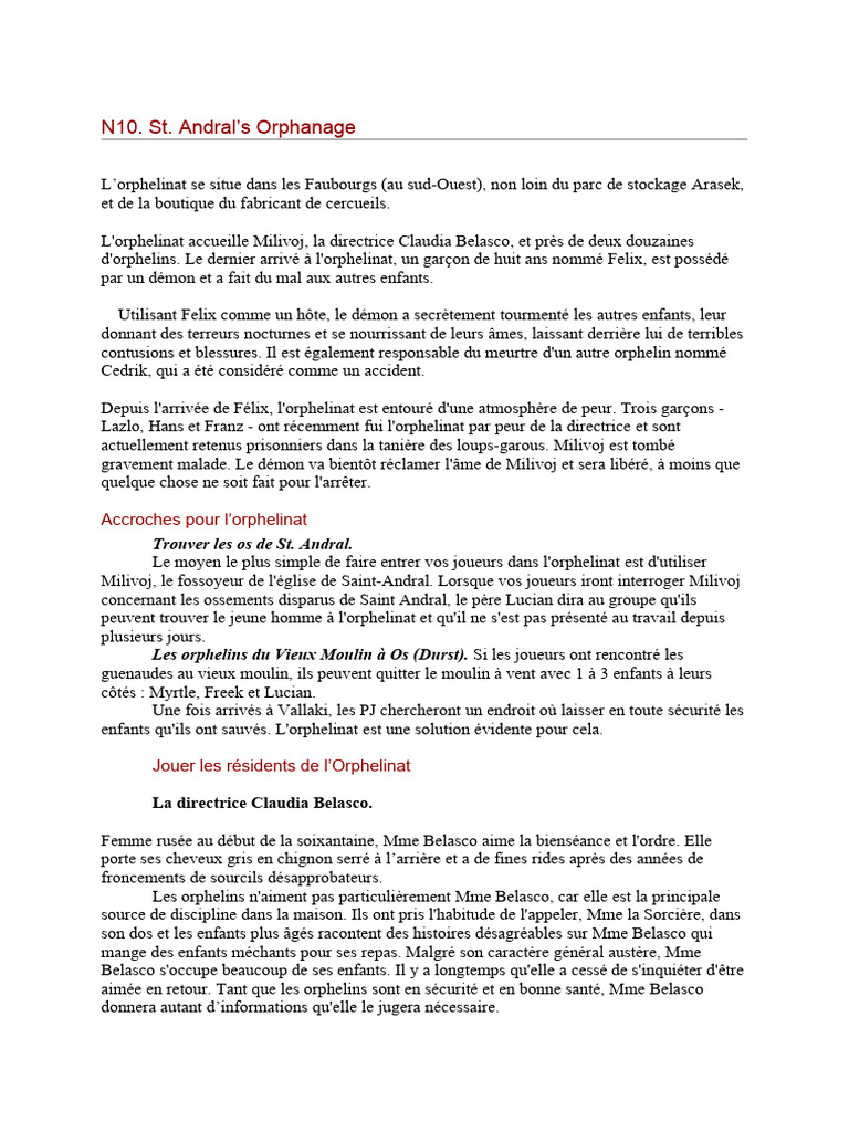 Orphelinat hanté de St. Andral | PDF | Démons