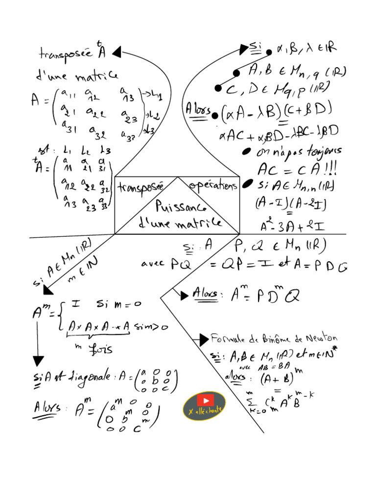 Transposition et Inversibilité des Matrices | PDF | Analyse ...