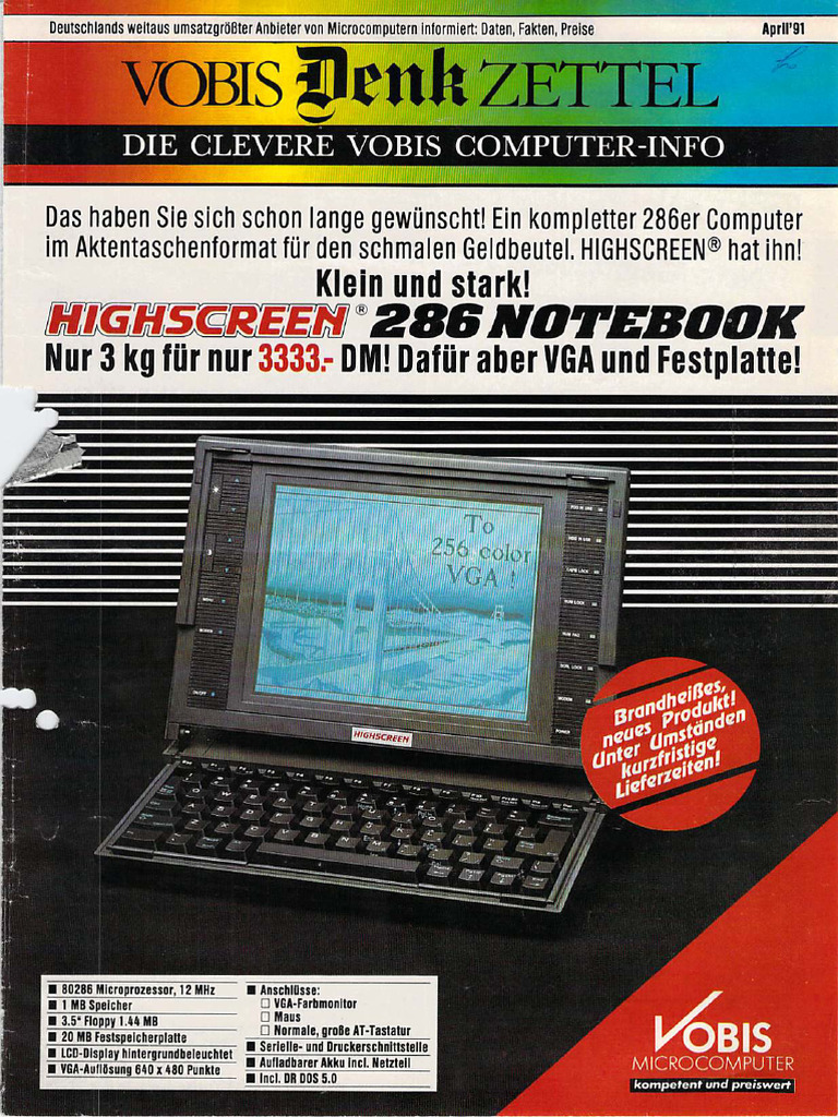 Vobis - Denkzettel - 1991 HALIKAN | PDF