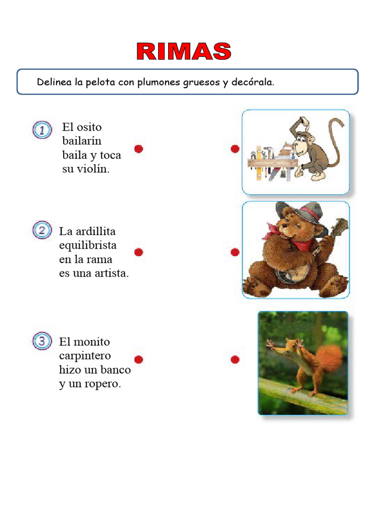 Rimas Cortas para Niños de 3 a 5 Años | PDF | Arte