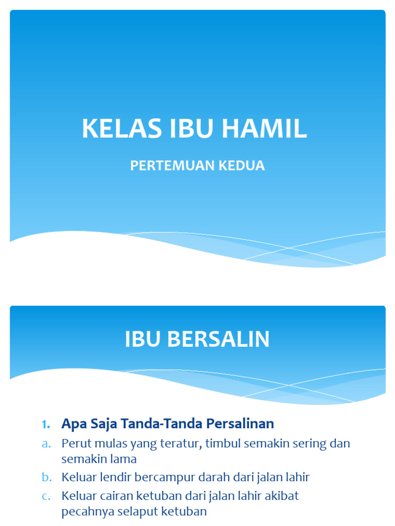 KELAS IBU HAMIL Pertemuan 2 | PDF