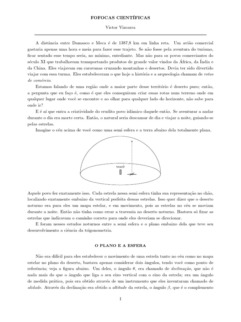 O Plano e A Esfera | PDF | Trigonometria | Triângulo