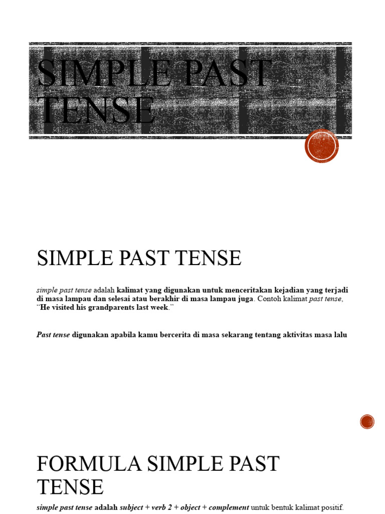 Rumus dan Contoh Simple Past Tense | PDF