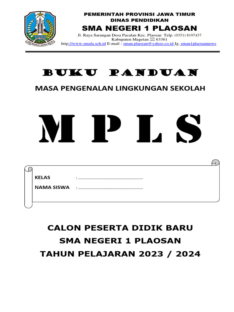 Buku Panduan MPLS New (2023-2024) | PDF