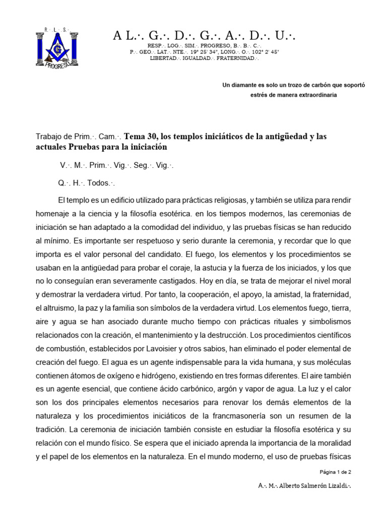 Tema 30 Los Templos Iniciaticos | Descargar gratis PDF | Agua | Oxígeno
