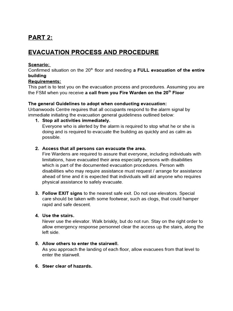 FSM Project Part 2 Final Draft | PDF | Emergency Evacuation | Stairs