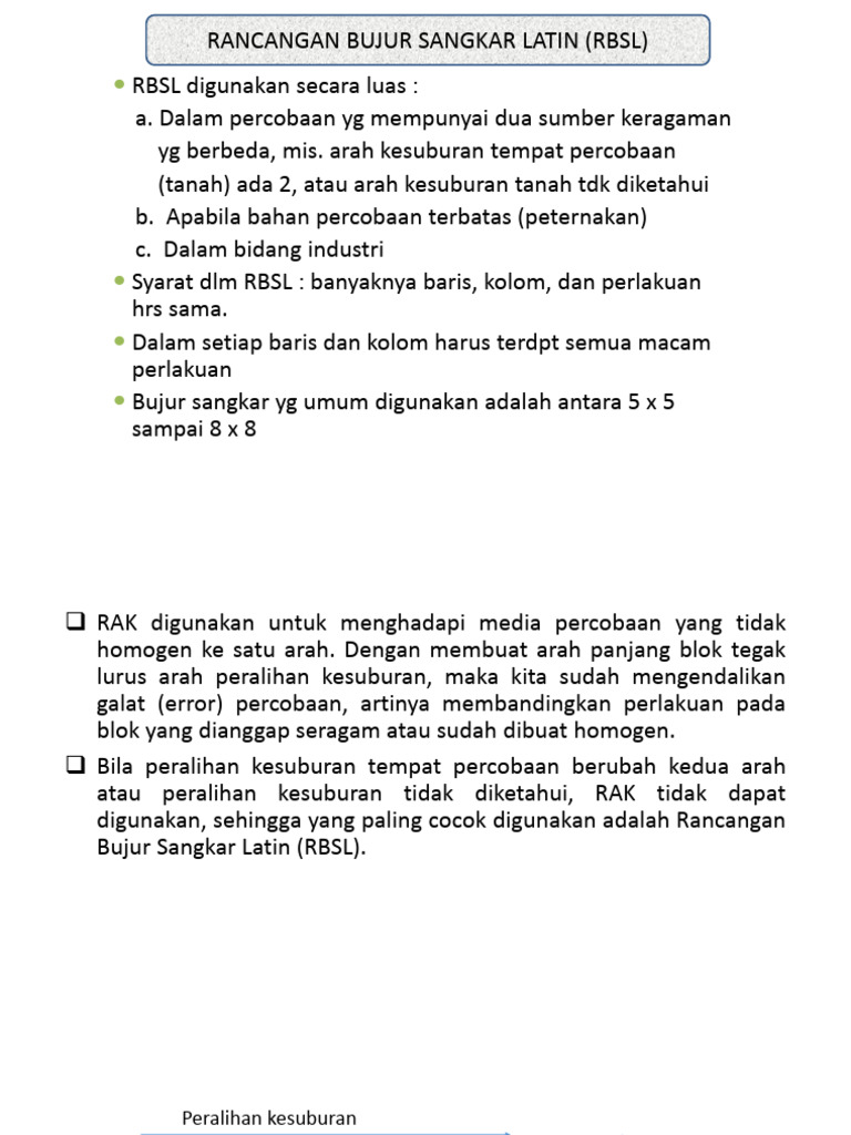 Rancangan Bujur Sangkar Latin dalam Percobaan | PDF