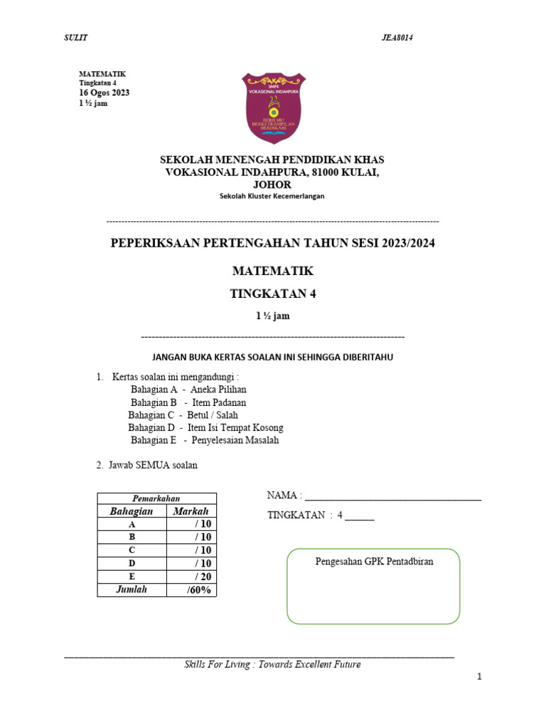 Math T4 2023 - 2024 | PDF