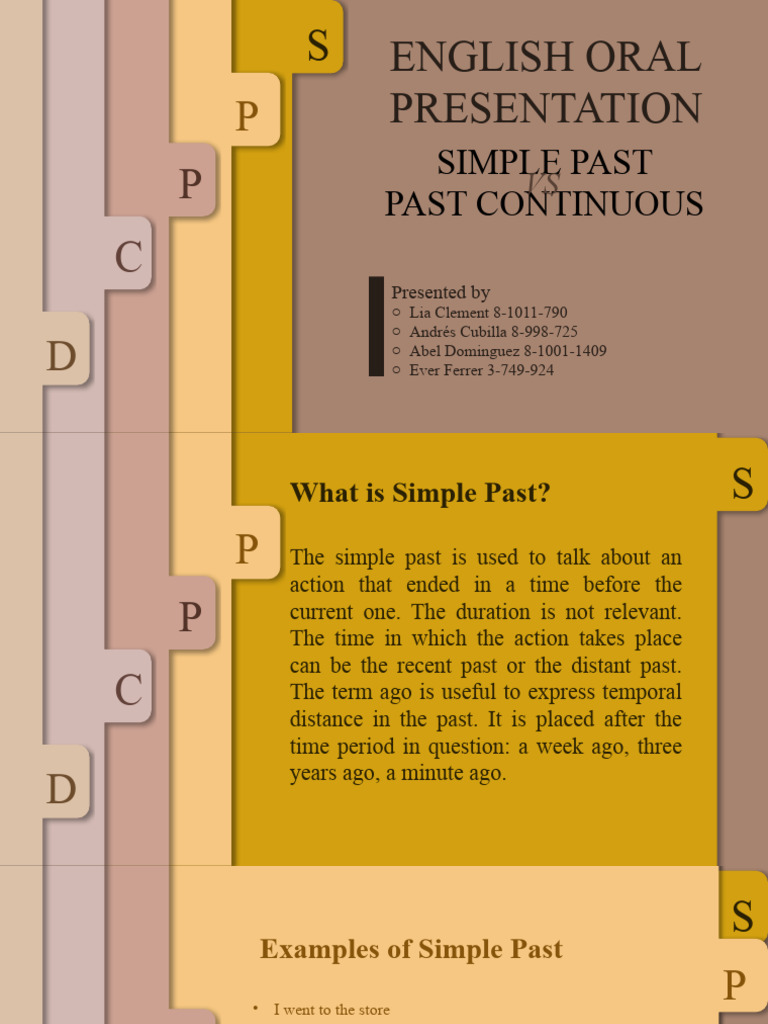 Presentación 4 - Simple Present Vs Past Continuous | PDF | Grammatical ...
